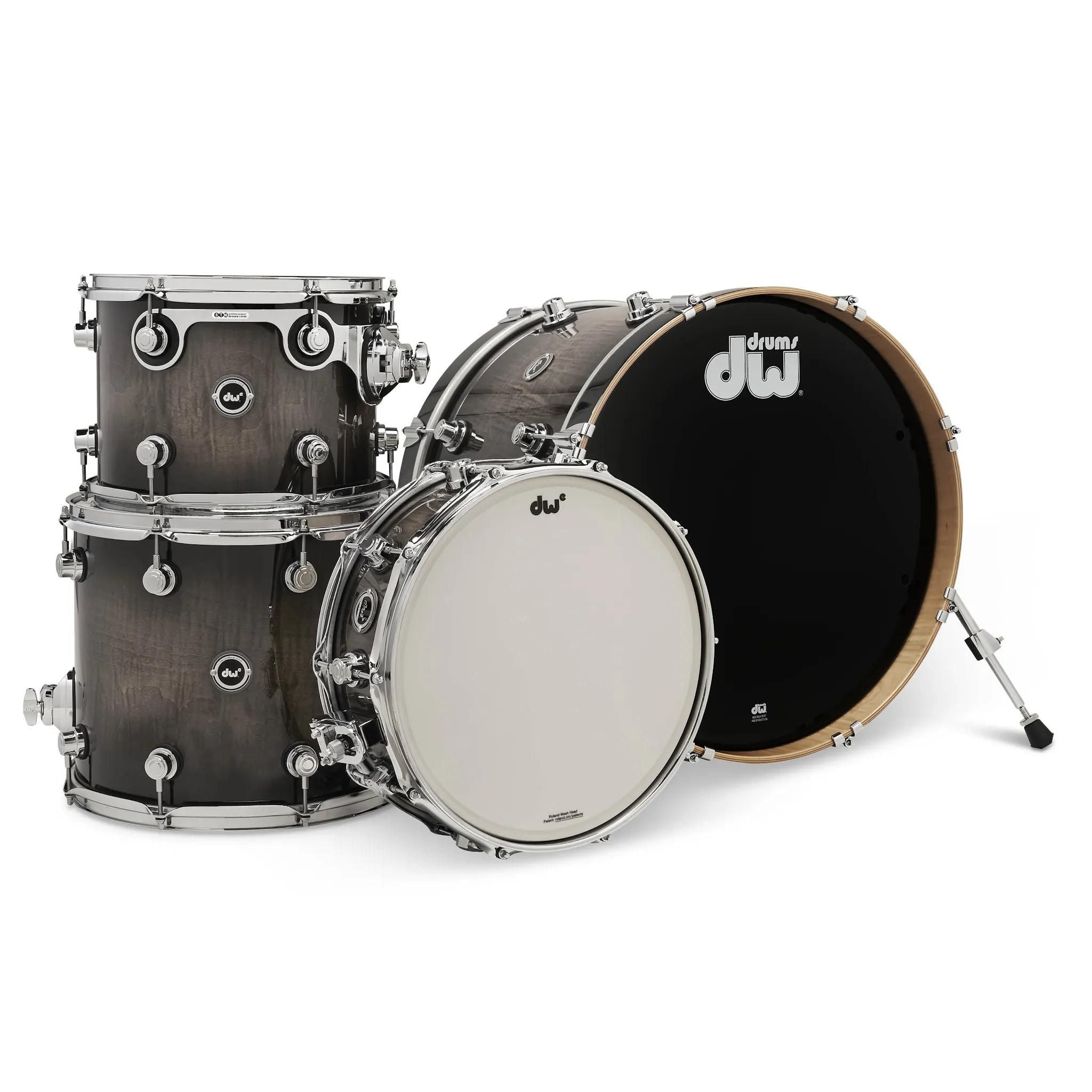 DW DWe 4 piece Shell Pack Curly Maple Burst