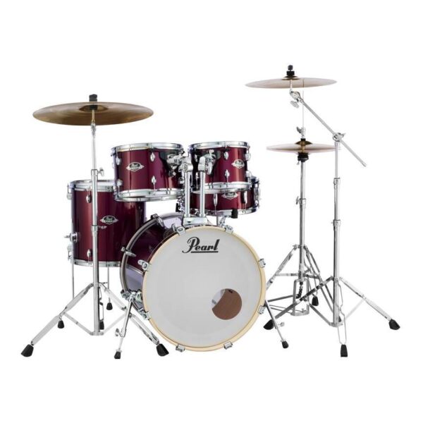 Pearl Export EXX 22″ Fusion Plus Drum Kit with Hardware – Burgundy