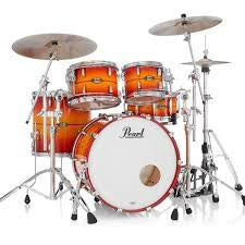 Pearl Master Maple 22" 4pc Shell Pack - Sunburst w/Red Stripe
