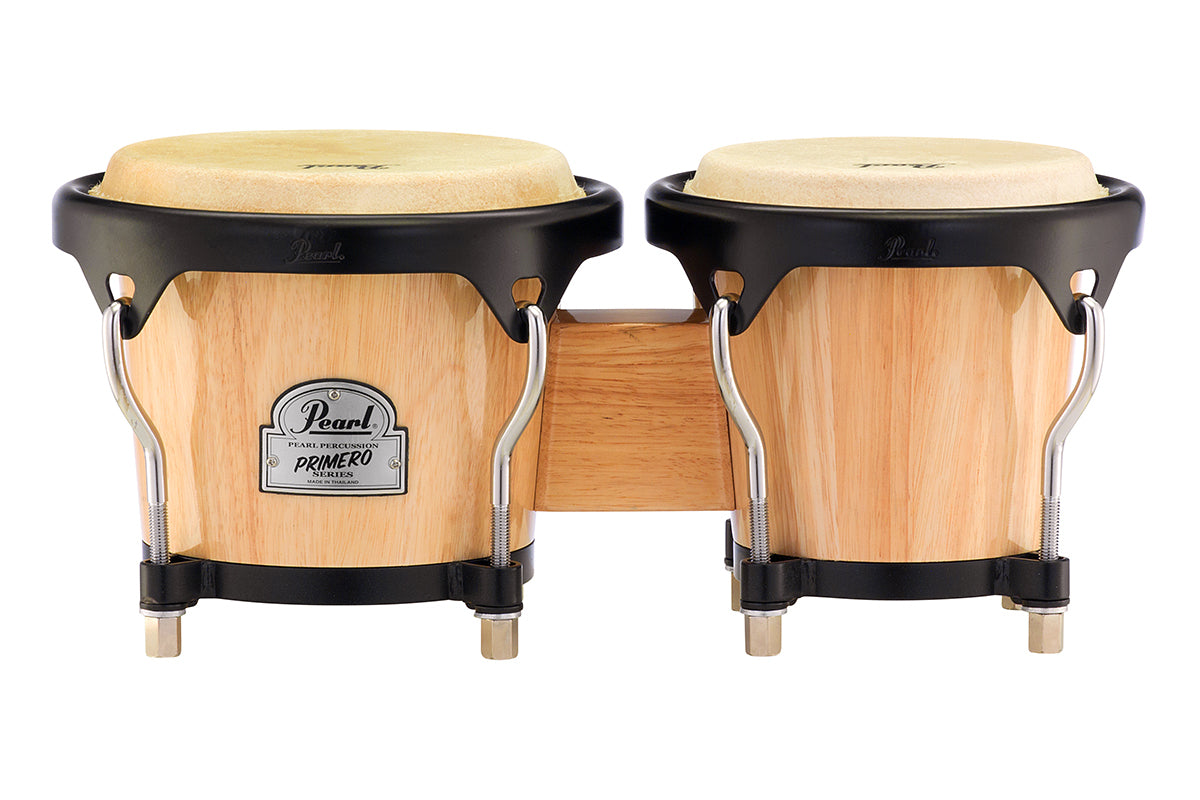 Pearl Primero Series Wood Bongos 6 and 7 inch - Natural Lacquer