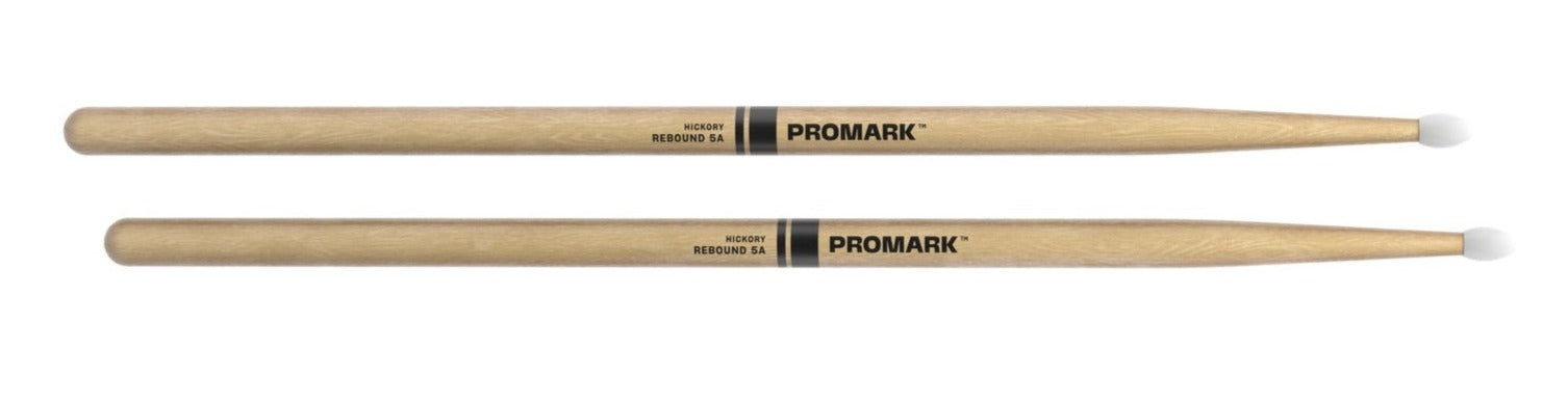 ProMark Rebound 5A Hickory Drumstick, Oval Nylon Tip