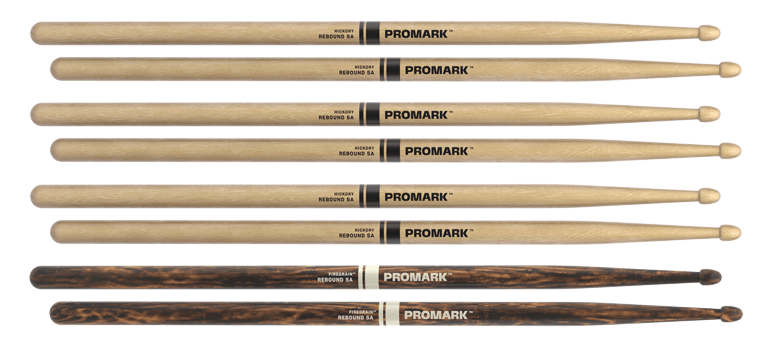 ProMark Rebound 5B Hickory Plus FireGrain - 4 Pack